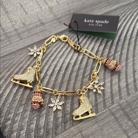kate spade | Jewelry | Kate Spade Gold Charm Bracelet | Poshmark